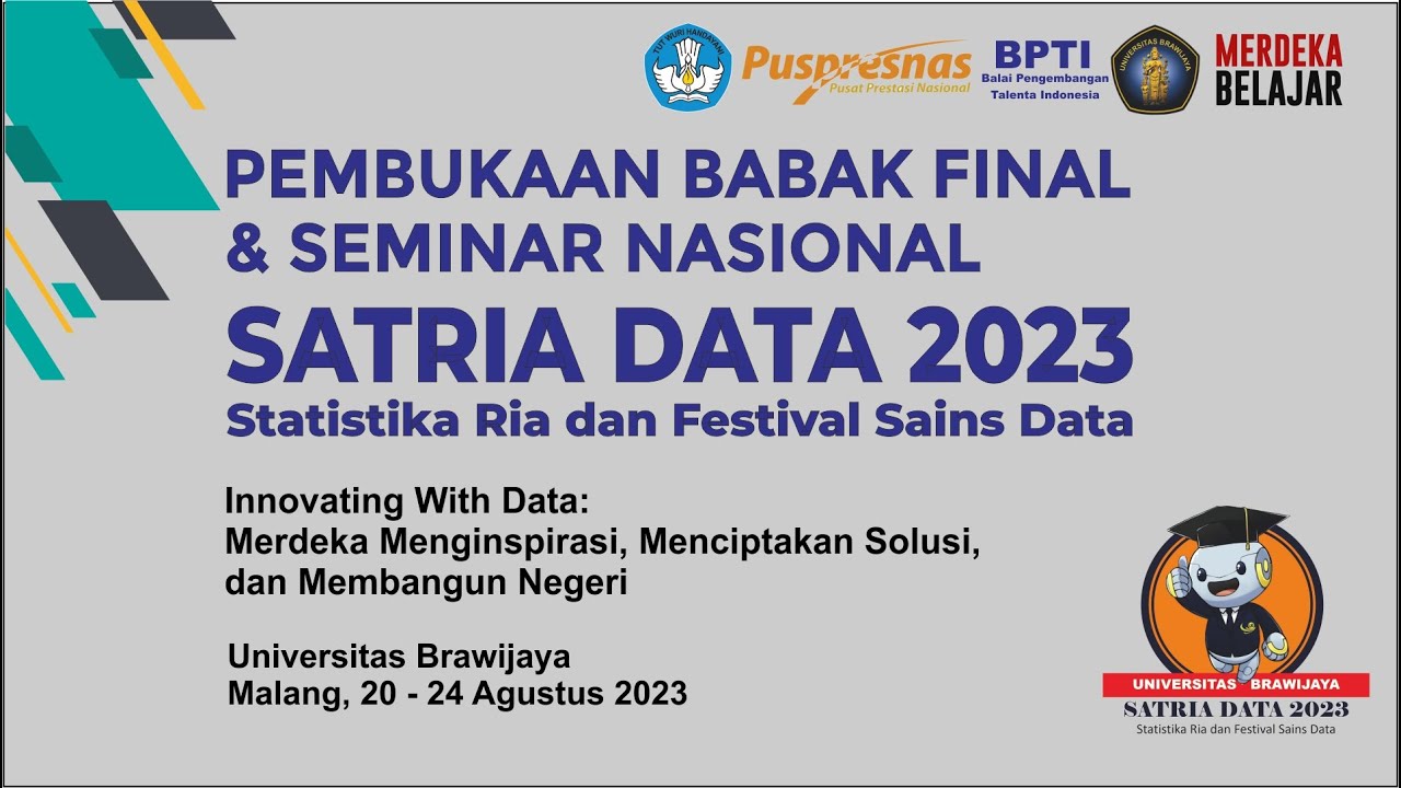 Pembukaan Babak Final dan Seminar Nasional Satria Data 2023 - YouTube