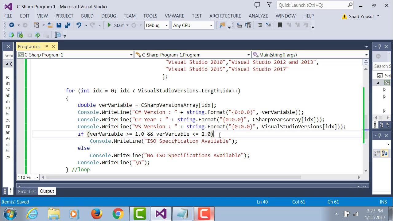 Learning C# for VB.net Programmers - If Condition Logical AND Operator ...