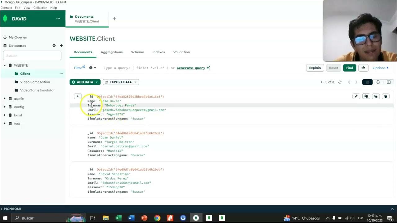 COMO HACER BASES DE DATOS EN MONGODB COMPASS - YouTube
