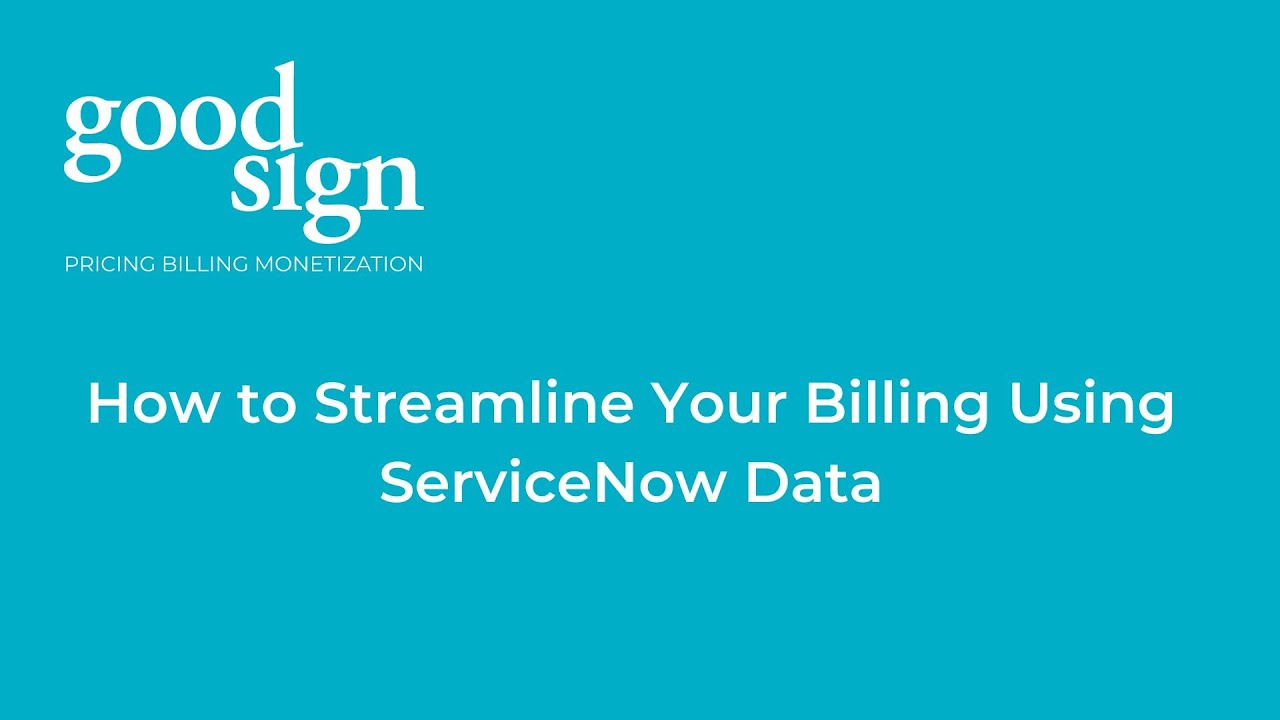 How to Streamline Your Billing Using ServiceNow Data - YouTube