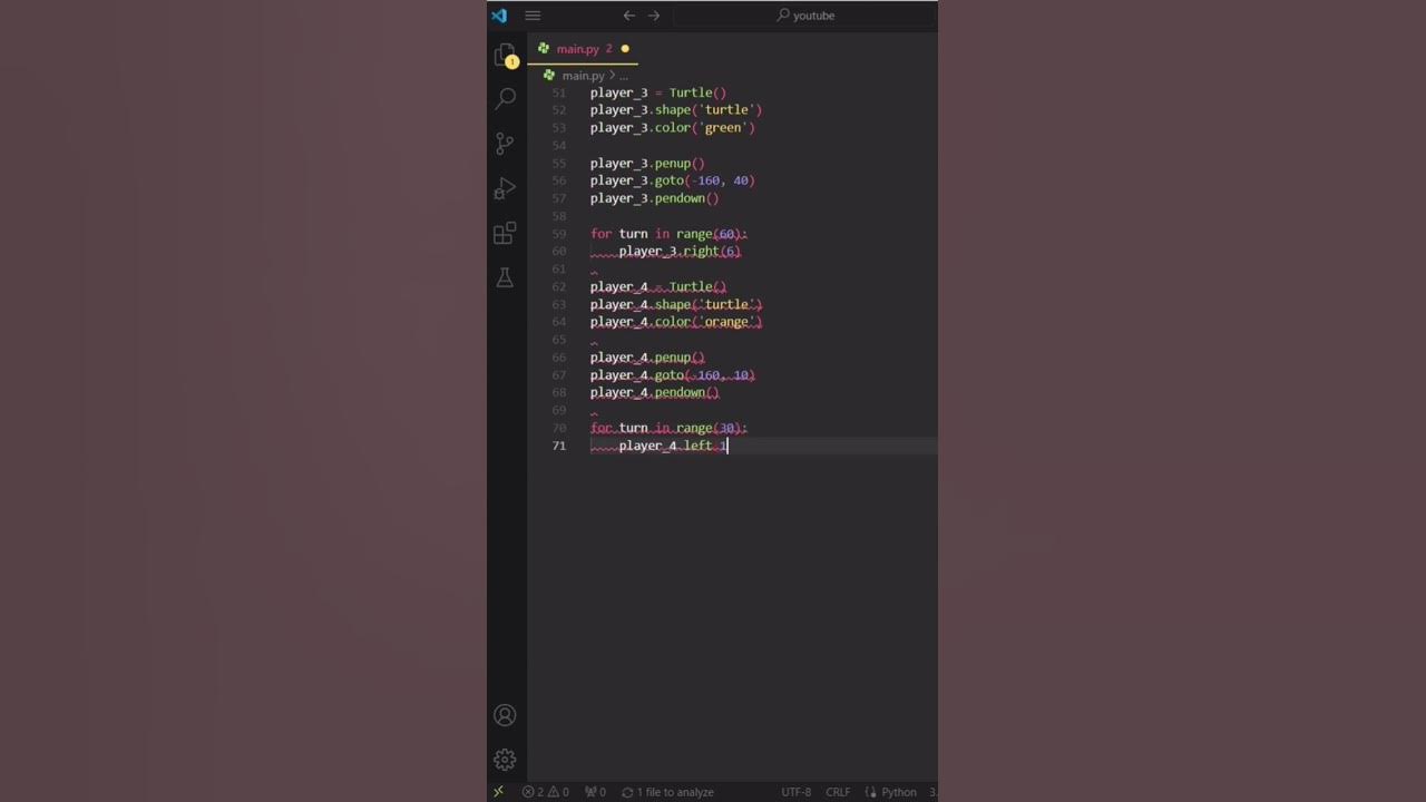 Programming A Turtle Race Using Python Turtle🐢 Coding Python Turle Programming Programmer