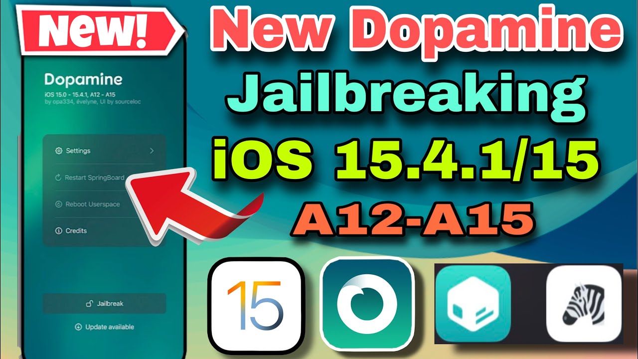 💦How to Jailbreak Dopamine for iOS 15 - iOS 15.4.1 no Computer A12-A15 ...