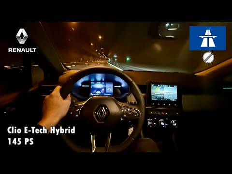 Ultimate Night POV Drive | 2024 Renault Clio E-Tech Hybrid | 145 PS | German Autobahn | Topspeed
