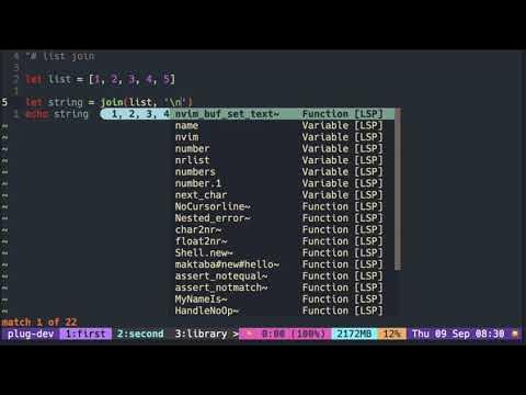 Vimscript Tutorial: List ( converting to string ) - YouTube