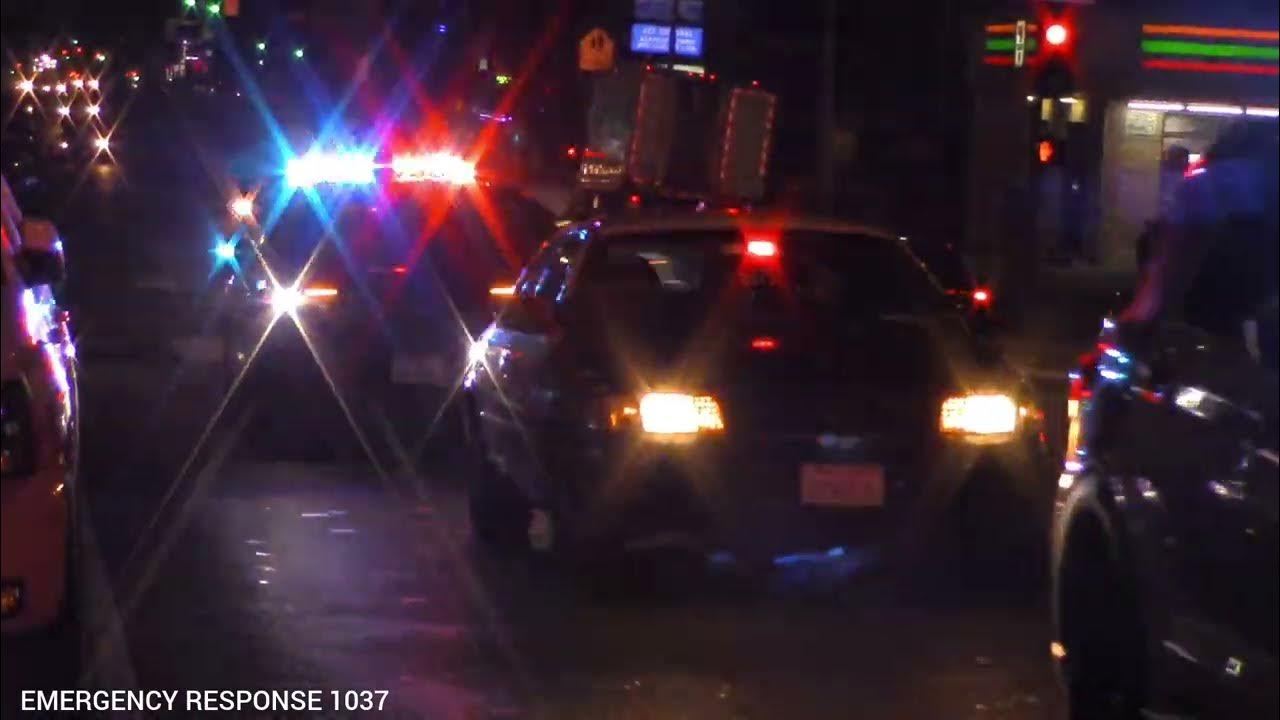 LAPD MASSIVE RESPONSE UNITS RESPONDING CODE 3 - YouTube