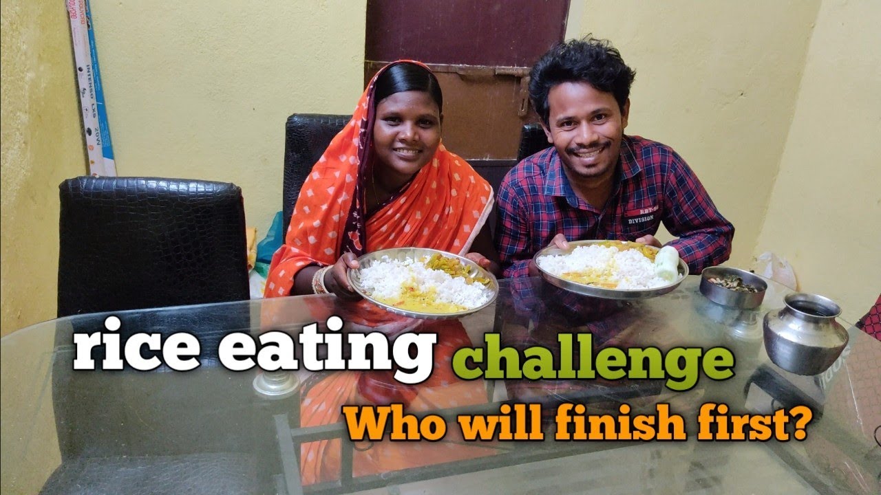 rice eating challenge|Let's see who will finish the rice first - YouTube