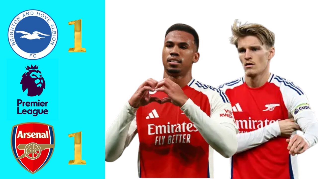 PREMIER LEAGUE: BRIGHTON AND ARSENAL DREW 1-1 - YouTube