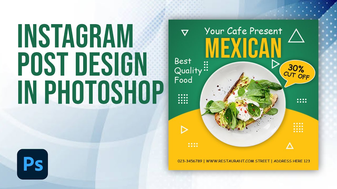 Social Media Post Design in Photoshop | Photoshop Tutorial - YouTube