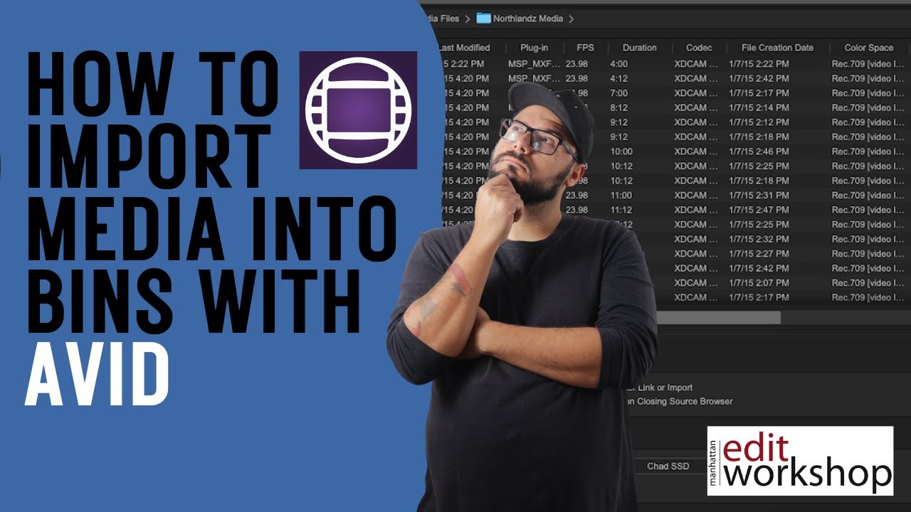 How To Import Media Into Bins in Avid Media Composer - YouTube