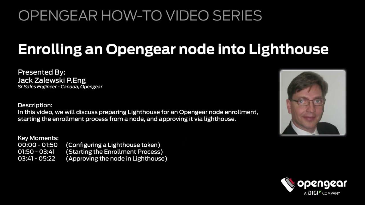Enrolling an Opengear node into Lighthouse - YouTube