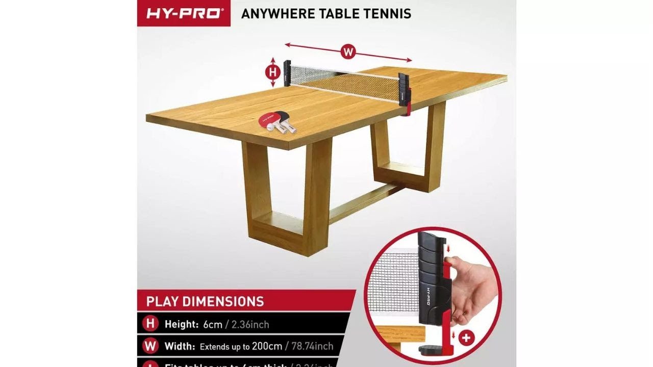 Hy-Pro Two Player Table Tennis Set portable unboxing - YouTube