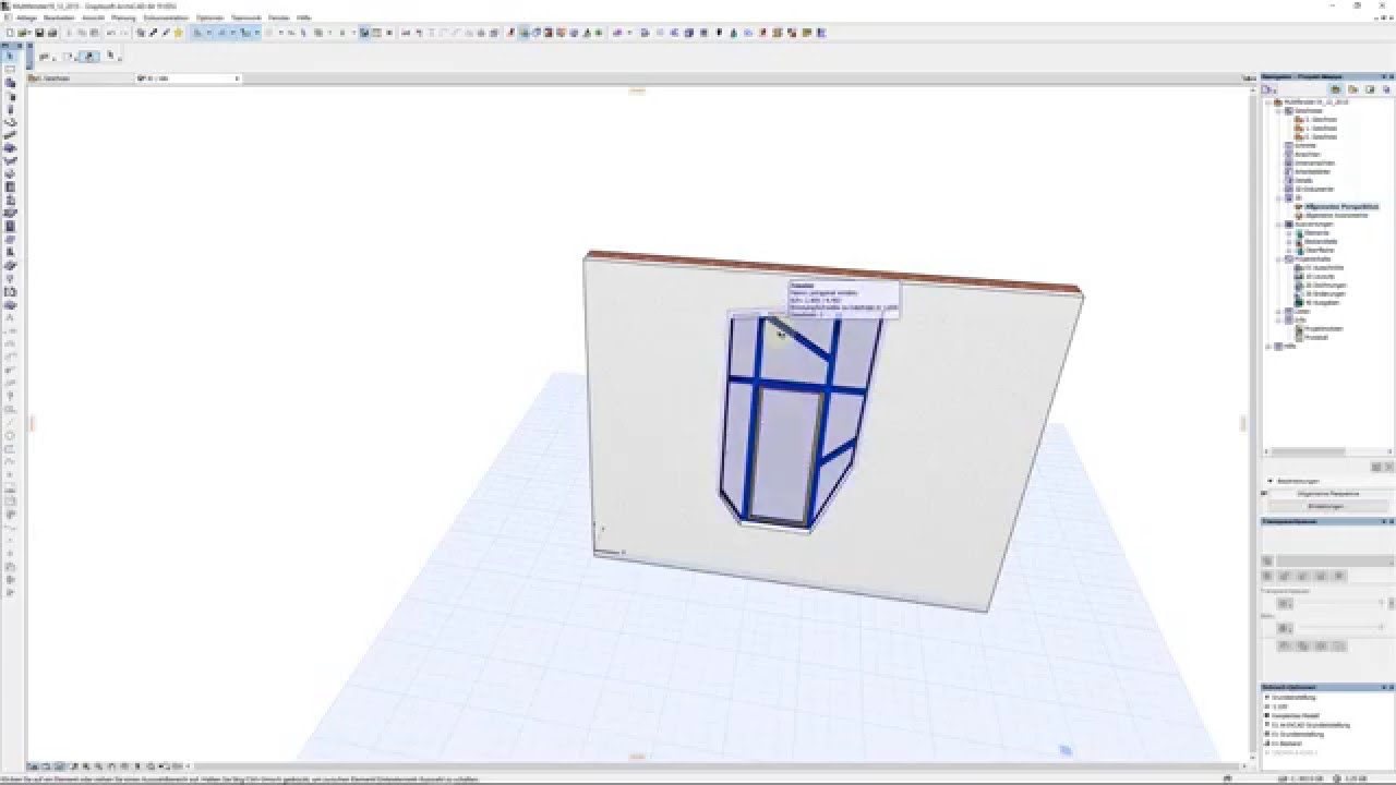 Archicad 19 poly window1 - YouTube