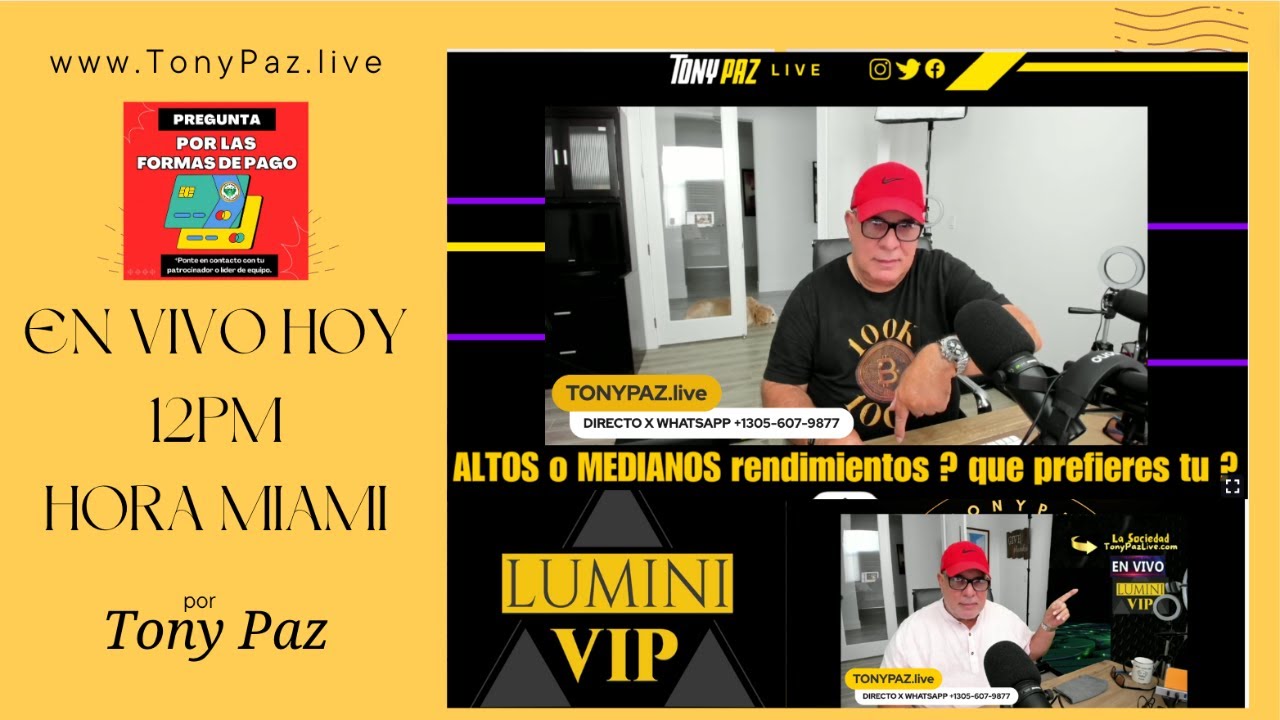 ALTOS o MEDIANOS rendimientos...???? que prefieres tu??? por Tony Paz ...