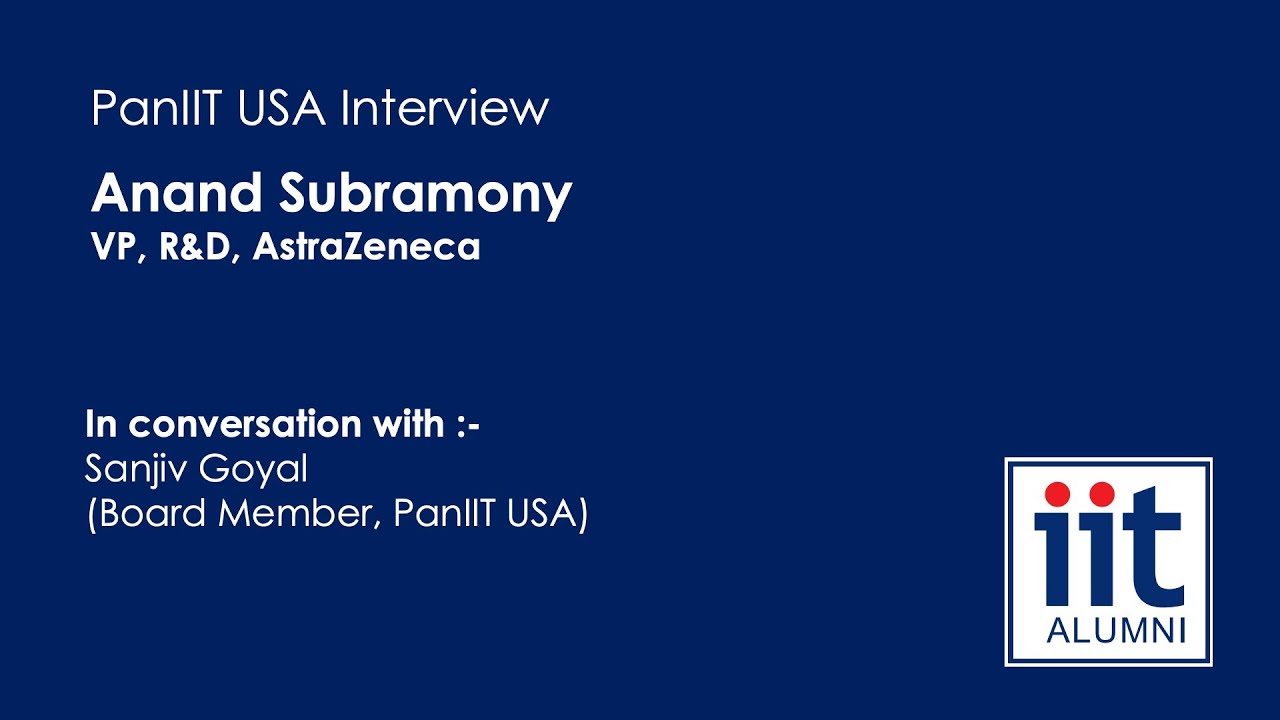 PanIIT USA Interview with Anand Subramony - YouTube
