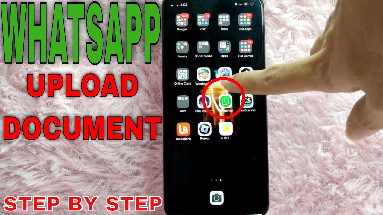 How To Upload A Document In WhatsApp 🔴 - YouTube