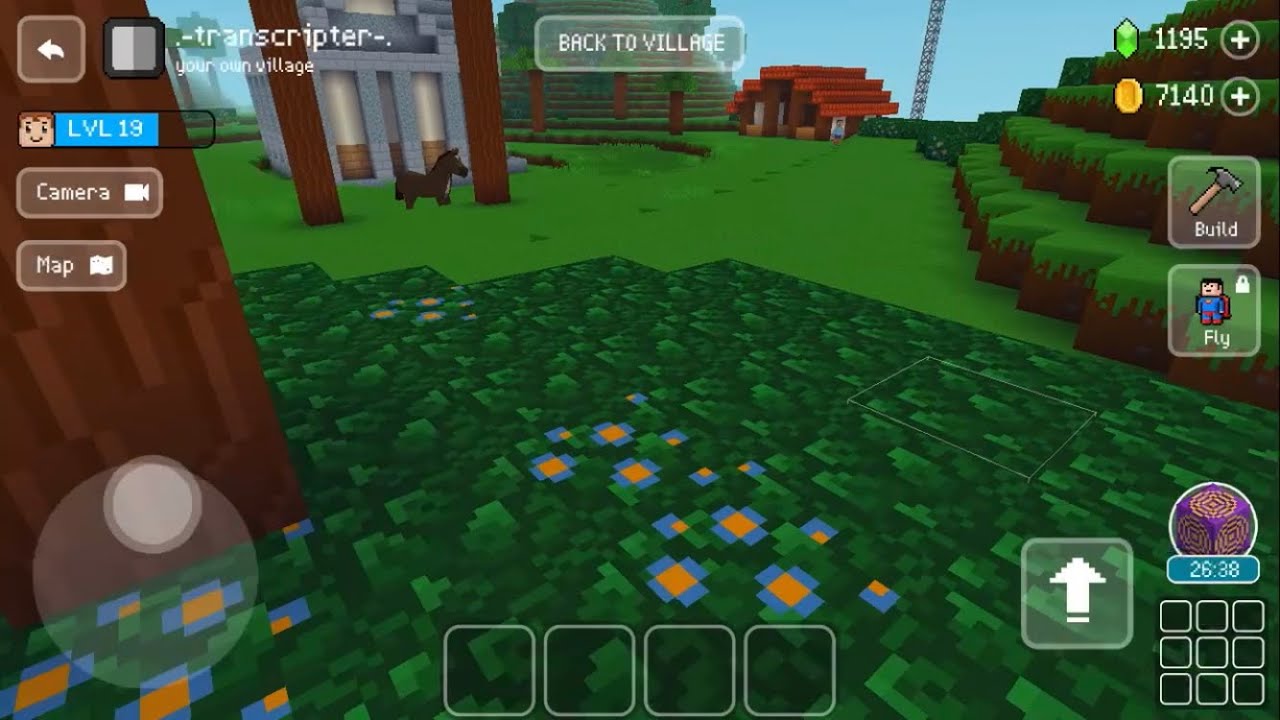 Block Craft 3D - Filling in a grass area with wooden blocks (ASMR?) 10 ...