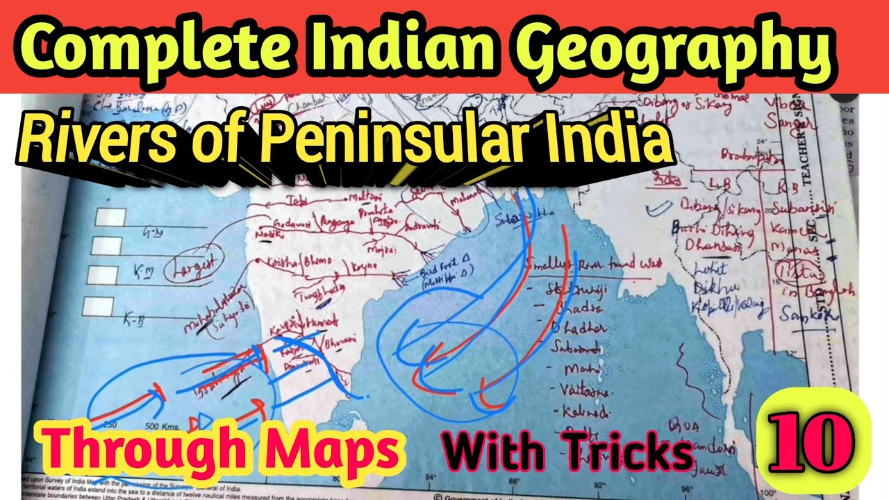 Complete Indian Geography-10 | Rivers of Peninsular India | Geography ...