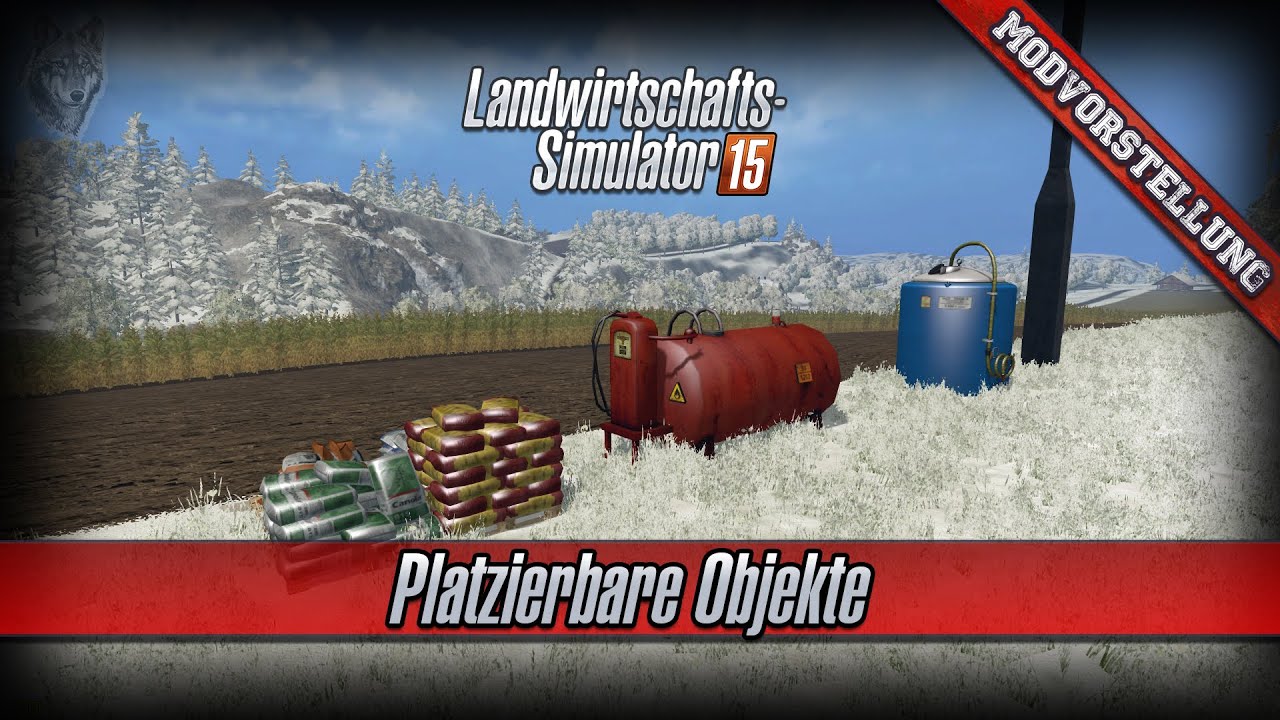 LS 15 Modvorstellung #41 ★ Platzierbare Objekte (Flutlicht, Dieseltank ...