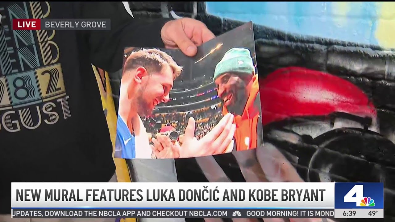 New LA mural features Kobe Bryant and Luka Dončić - YouTube