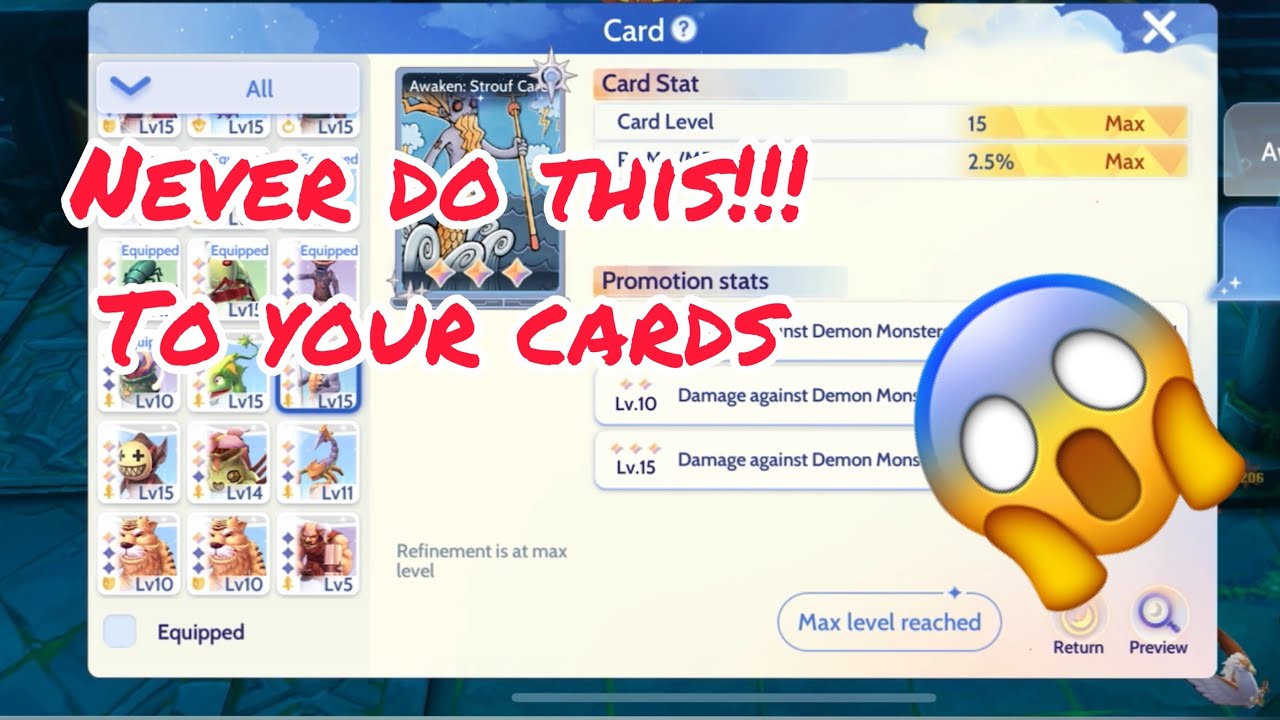 Ragnarok Origin: Card awakening and levelling guide. How many resources ...
