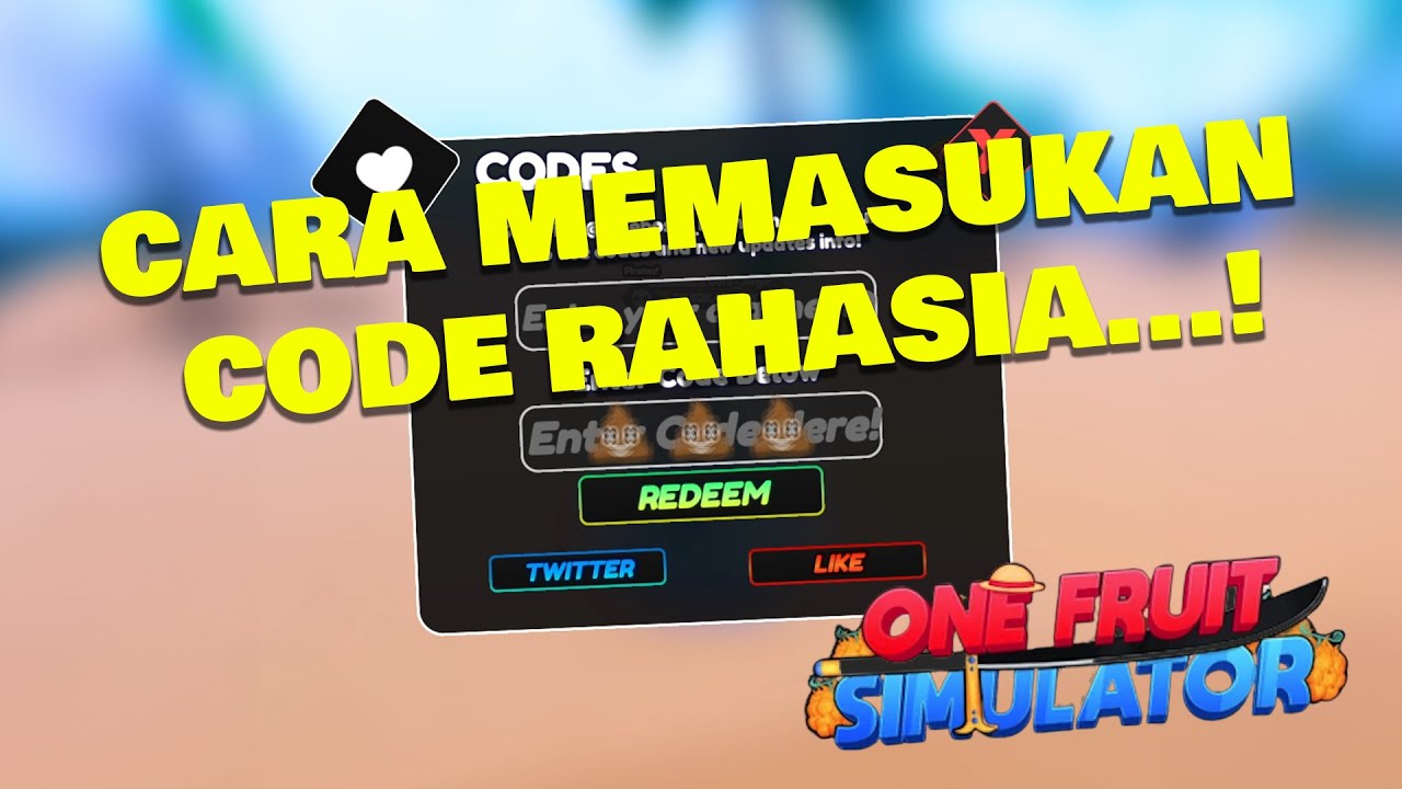 CARA MEMASUKAN CODE DI ONE FRUIT SIMULATOR & SECRET CODE! - YouTube