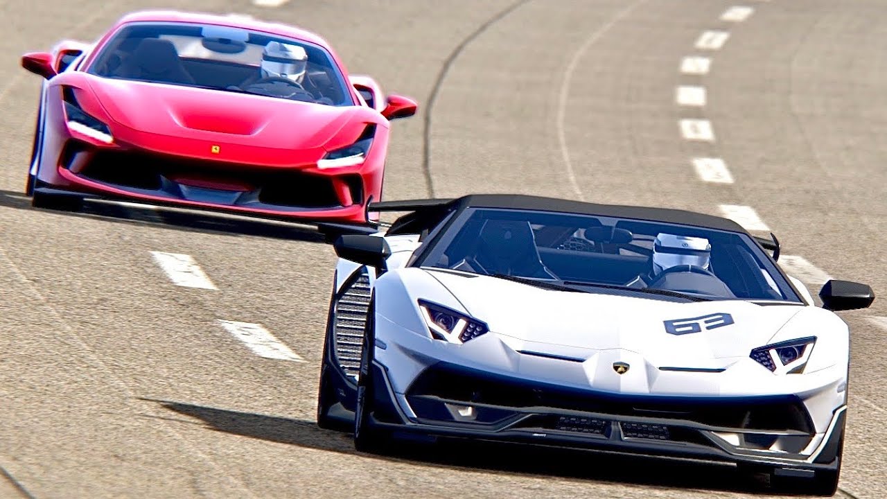 Ferrari F8 Tributo vs Lamborghini Aventador SVJ - Nardo Speed Ring ...