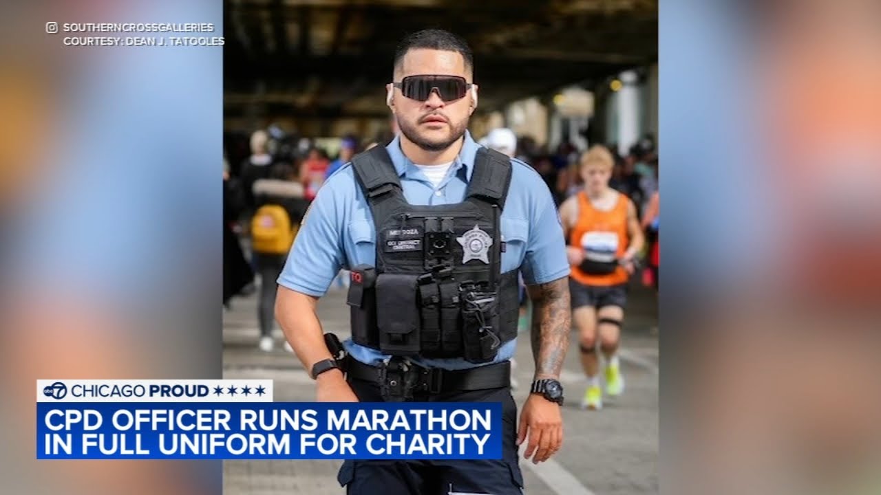 CPD officer runs Chicago Marathon in full uniform and 30-pound tactical ...