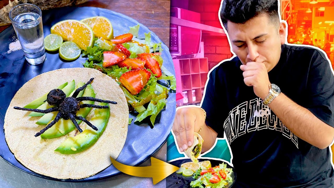 Probé el famoso taco de tarantula - YouTube