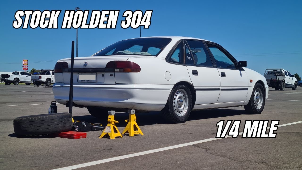 What Does A Stock Holden 304/5L Run In The 1/4 Mile - YouTube