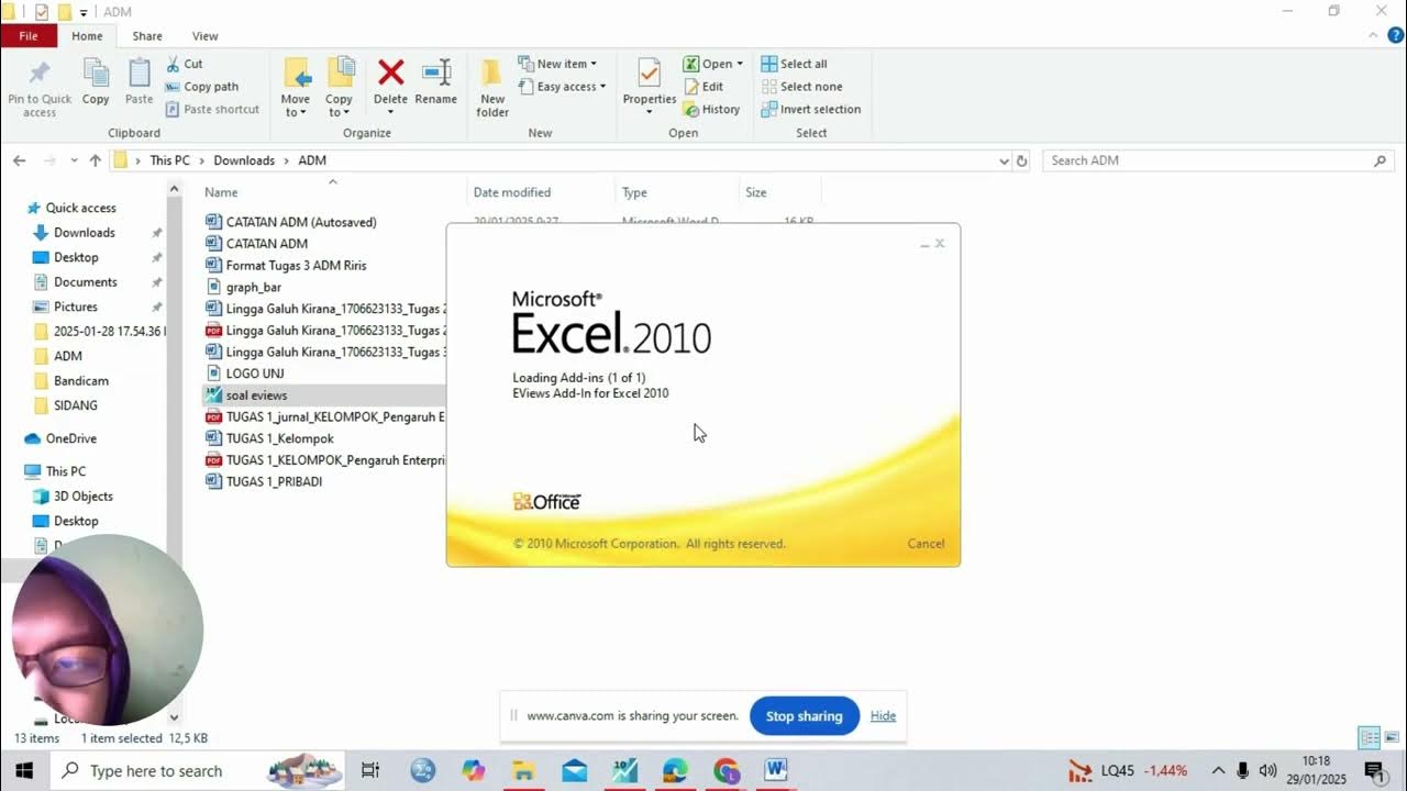 Tutorial Input Data Excel Ke Eviews - YouTube