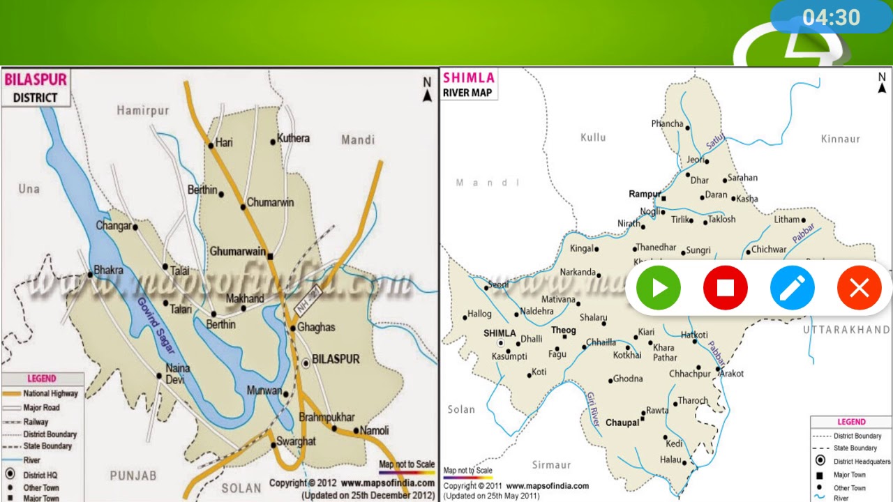 SUTLUJ RIVER and It's tributaries. (Part 2) of Himachal River's - YouTube