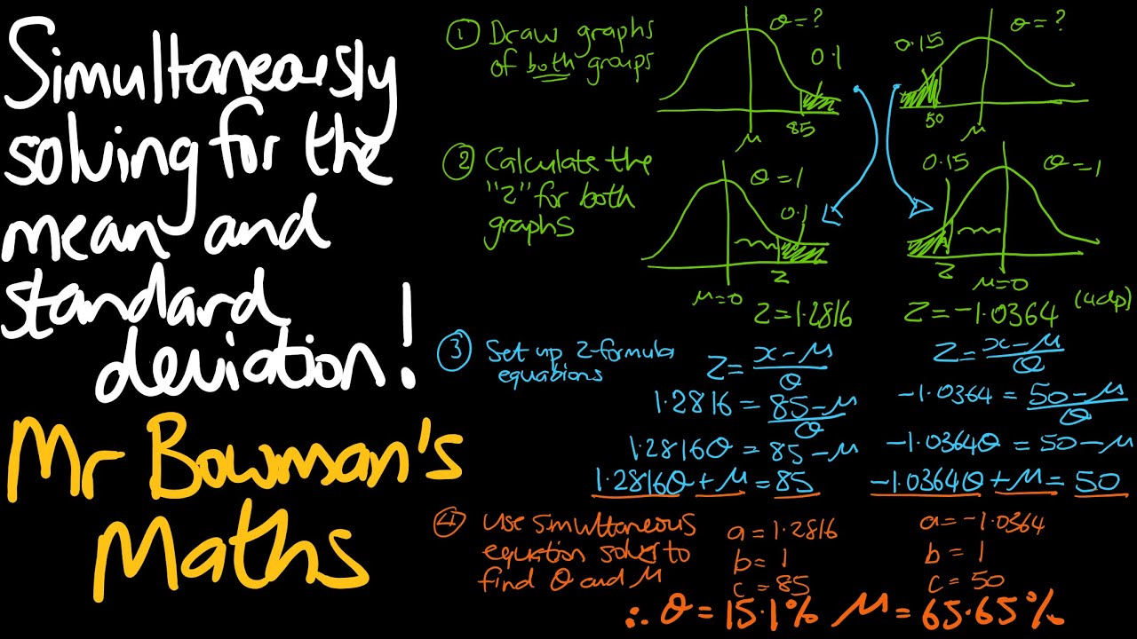 09 Simultaneously solving for the mean and standard deviation in ...