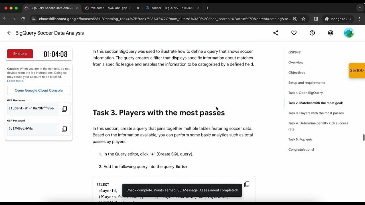 BigQuery Soccer Data Analysis | GSP849 - YouTube
