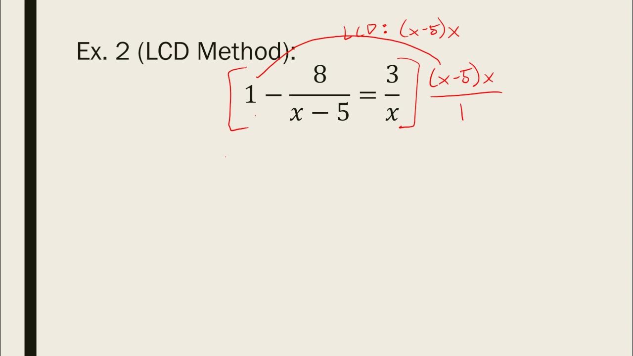 Algebra 2 - 8.6 - Solving Rational Equations - YouTube