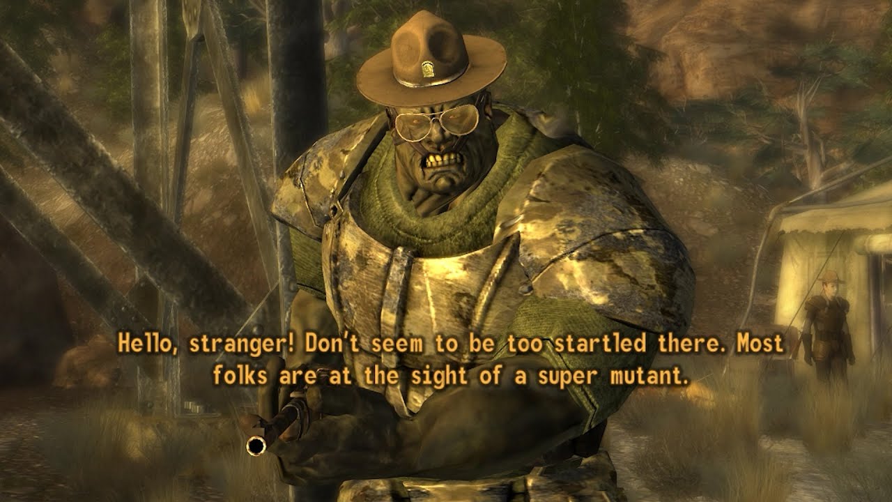 CUT CONTENT Super Mutant NCR Ranger in Fallout New Vegas - YouTube