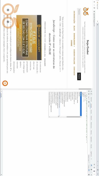 JavaScript - IF (Comparando Dados) | Seja Coder #shorts - YouTube