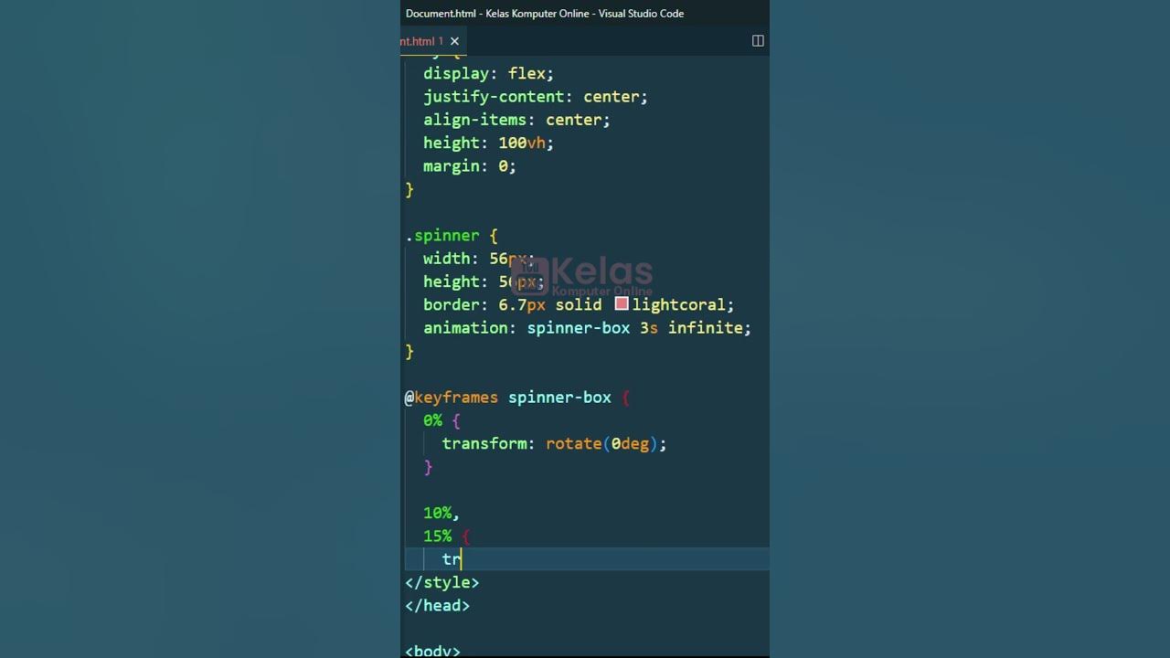 Coding Membuat Animasi Loading Html Css Htmlcss Cssproperty Coding