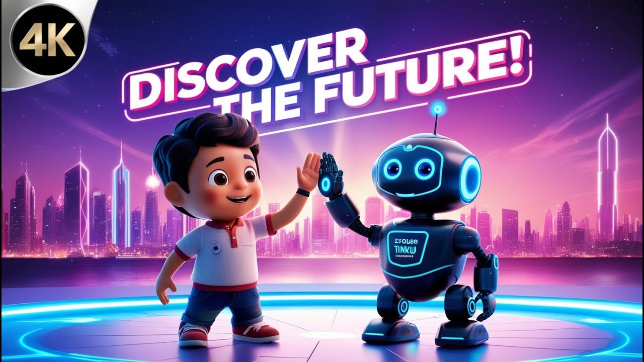 Time Traveler Boy’s Epic 4K Adventure | Futuristic World & Robots! 🚀 # ...