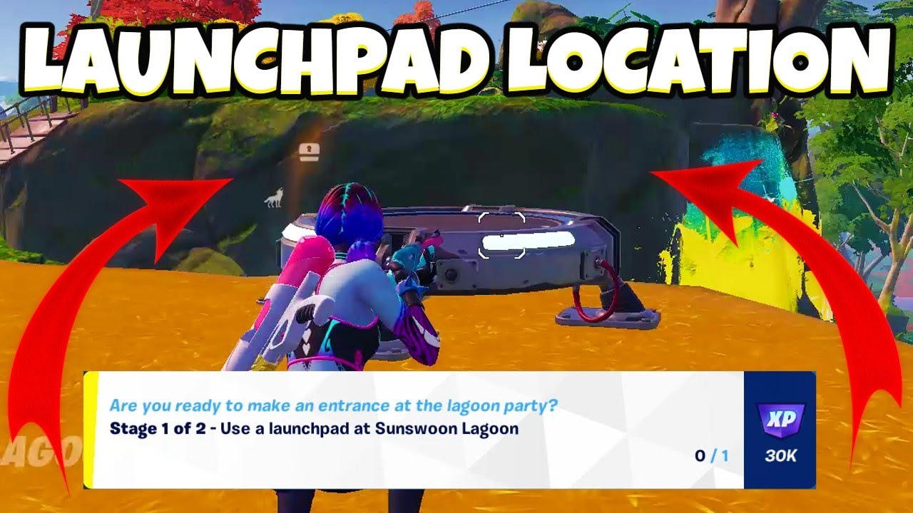 Use a launchpad at Sunswoon Lagoon Launchpad location - YouTube