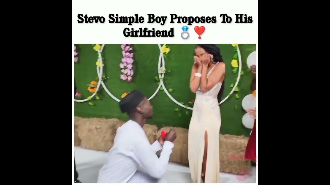 stevo simple boy proposed to his new girlfriend - YouTube