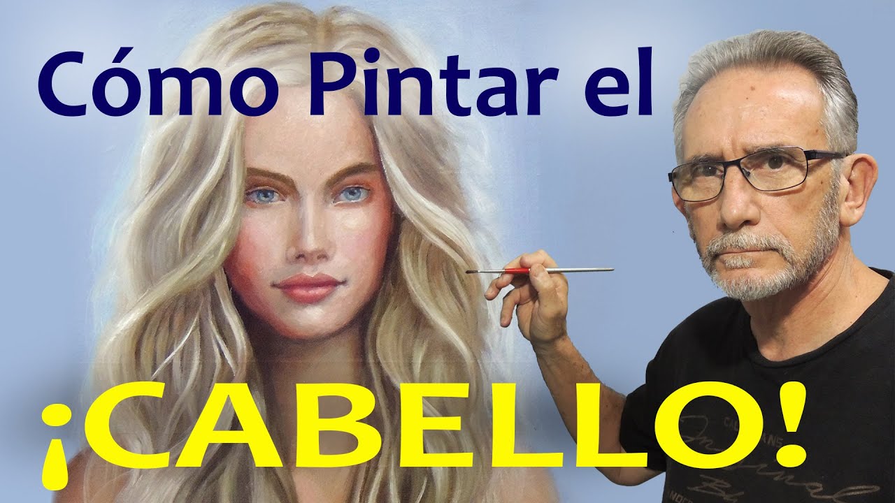 😲Cómo PINTAR el cabello con óleo o acrílico 👩‍🦰 👩‍🦱 👌Explicación y ...
