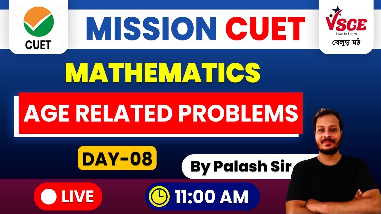 WBP 2024 | Age Related Problems | | Percentage for CUET | Quantitative ...