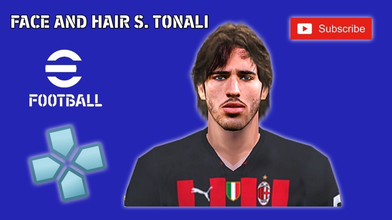 FACE AND HAIR S. TONAL (AC MILAN) PES PSP 2023 - YouTube