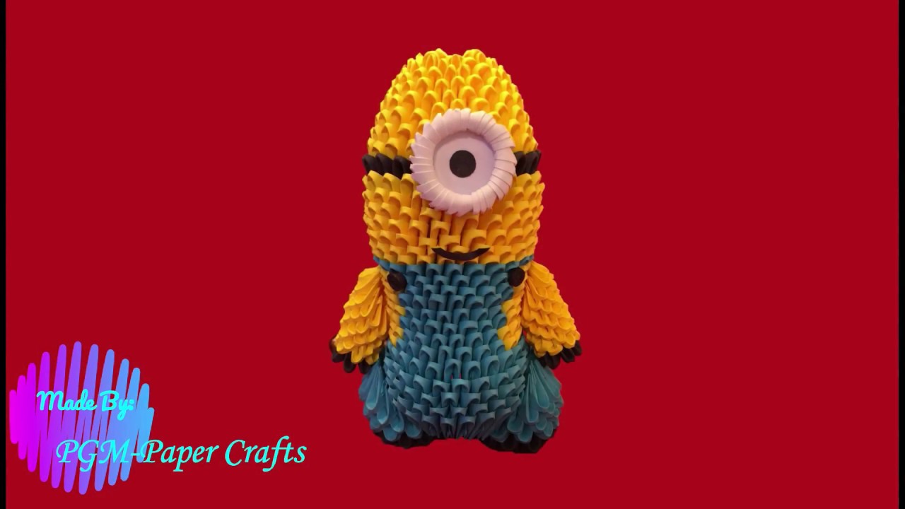 DIY - Origami: How to make a Minion origami 3D | Cum sa faci un Minion ...