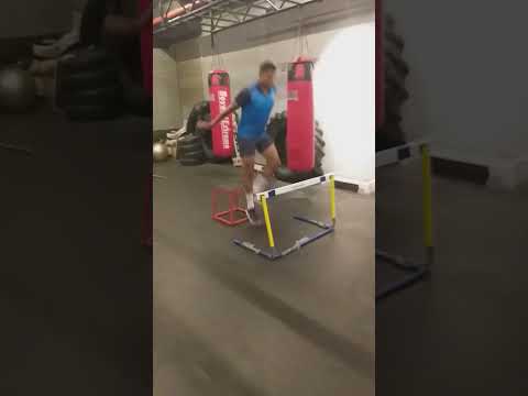DEPTH JUMPS TO HURDLE JUMP TO BROAD JUMP - YouTube