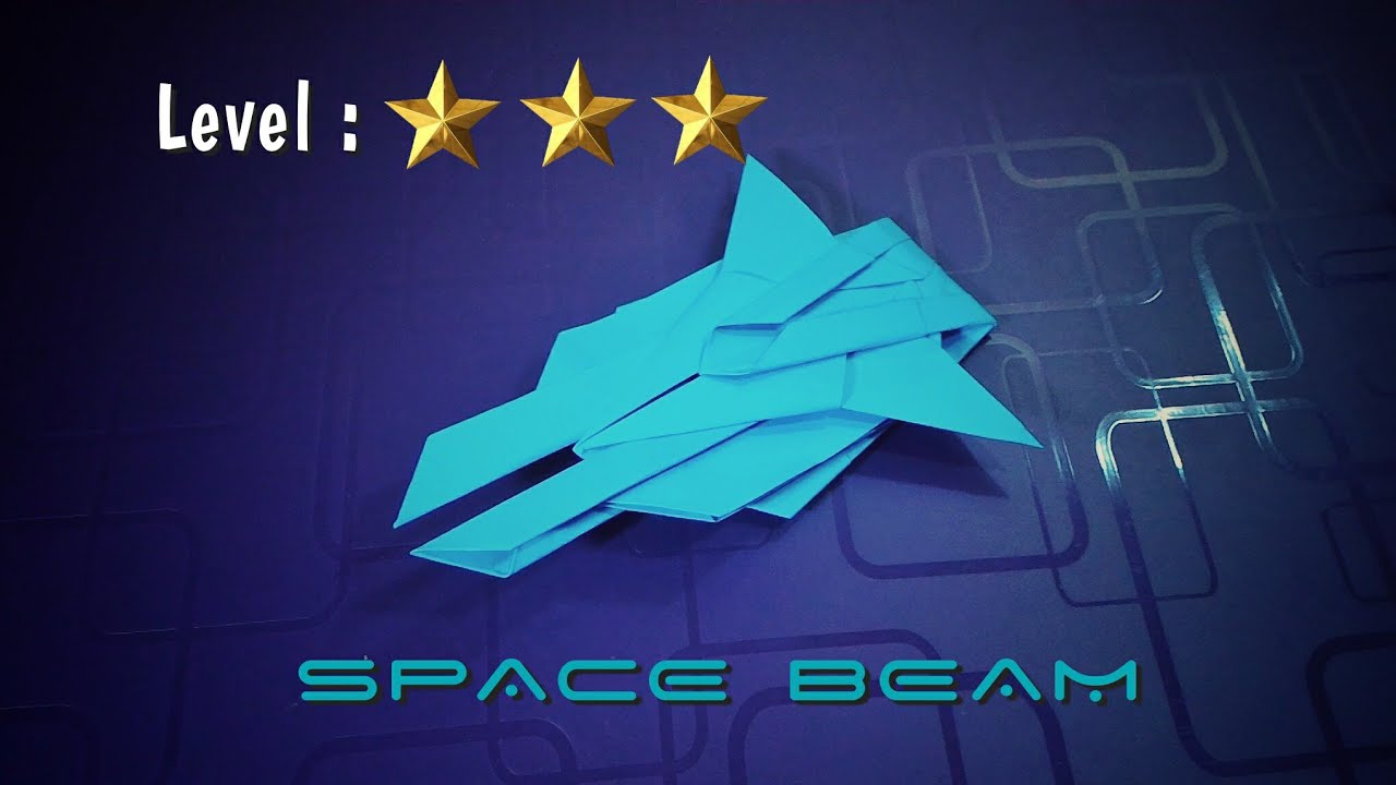 Origami Plane Papertoy - SPACE BEAM - deyeight collection 2018 - YouTube