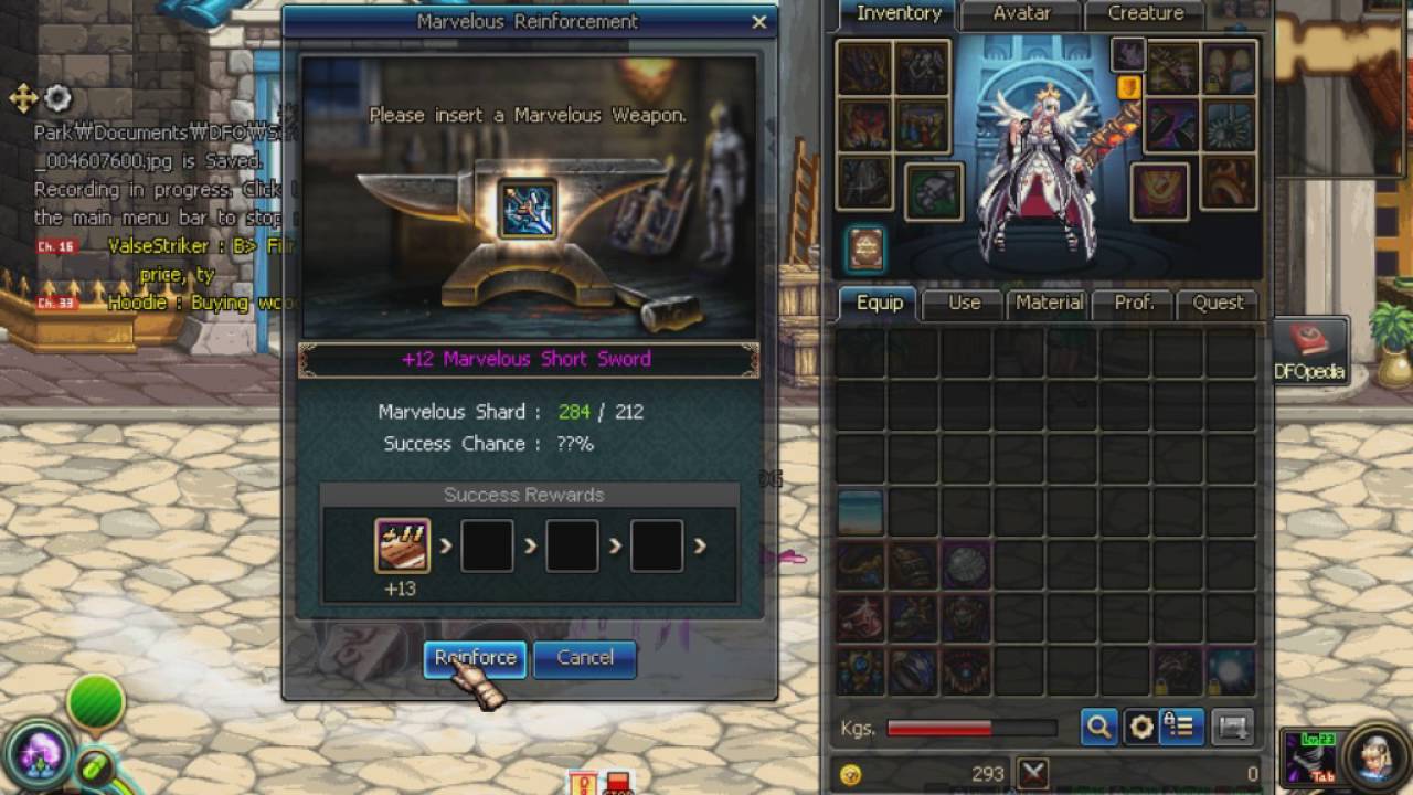DFO Event weapon +13 reinforcement try - YouTube