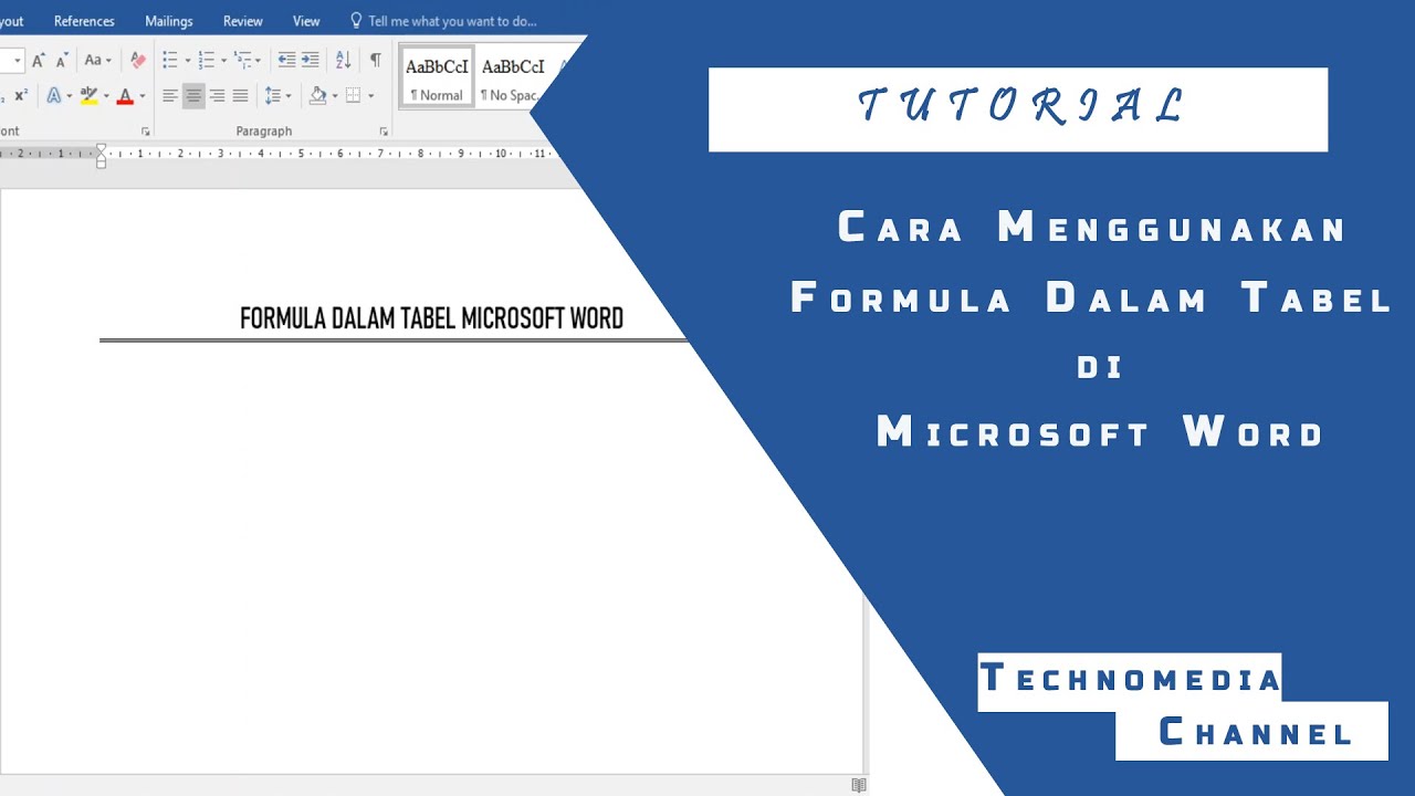 Cara Menggunakan Formula dalam Tabel di Microsoft Word | Terbaru | 2020 ...