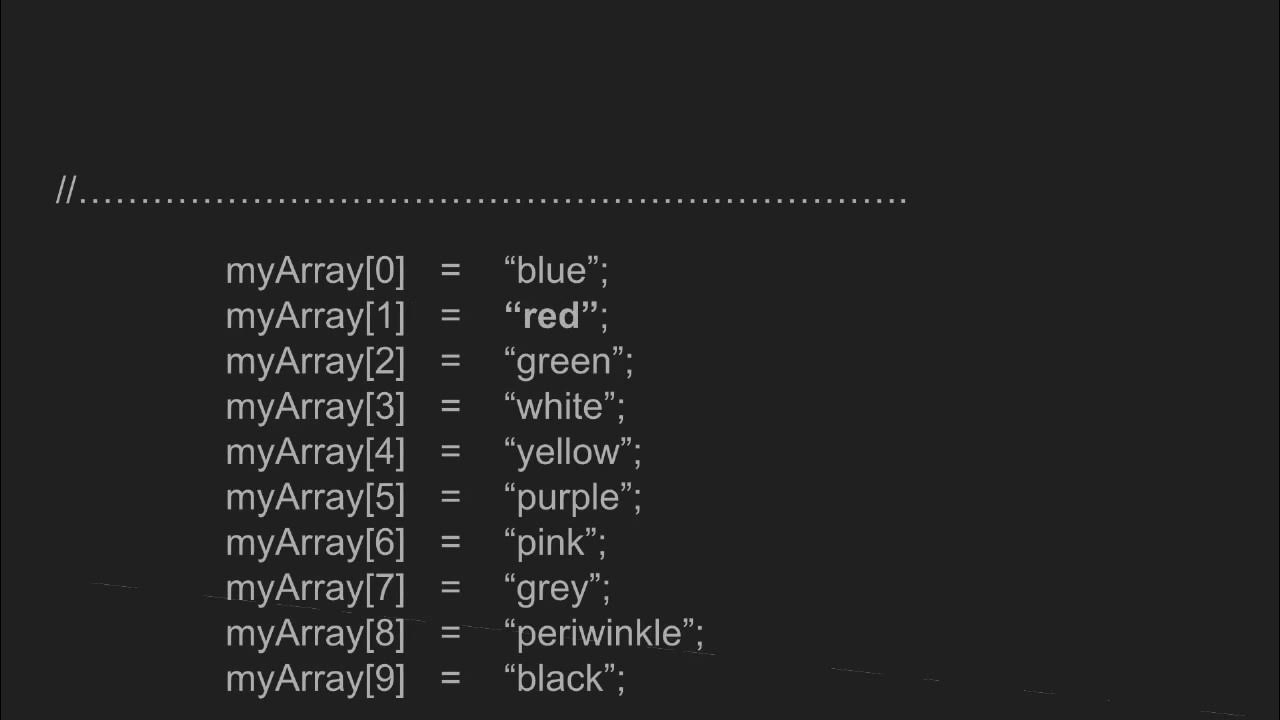 Creating And Initializing Arrays In Java Animated Youtube