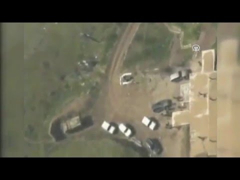 AZERBAYCAN ORDUSU ERMENİSTAN KARARGAHINI BÖYLE YERLE BİR ETTİ..!!